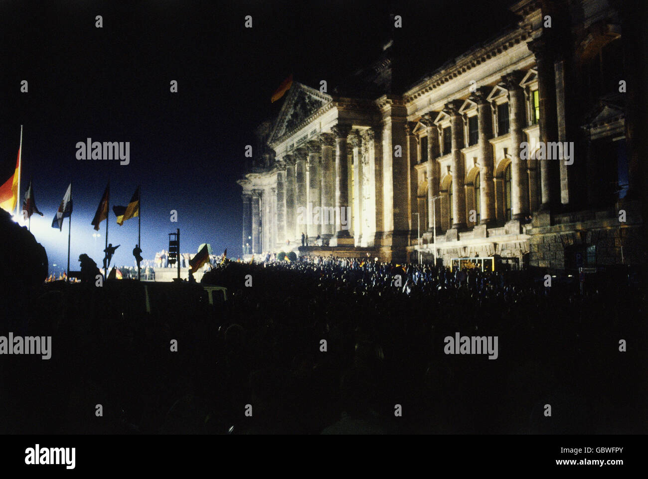 German Reunification Reichstag 1990 High Resolution Stock Photography ...