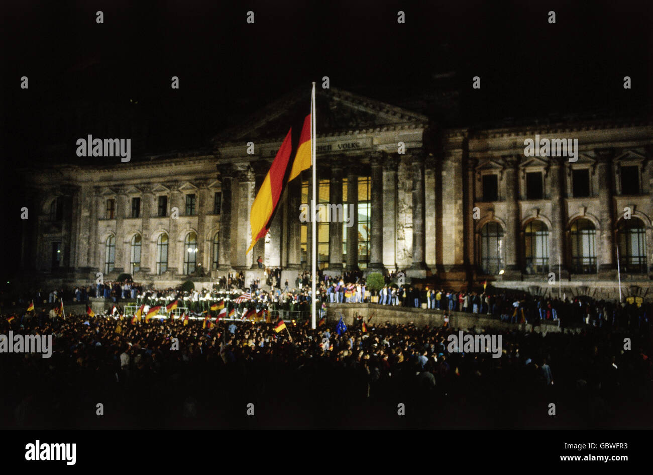 German Reunification Reichstag 1990 High Resolution Stock Photography ...