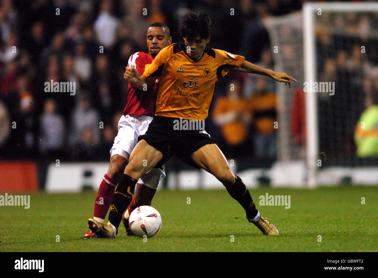 Nottingham Forest's Matthieu Louis-Jean and Wolverhampton Wanderers ...