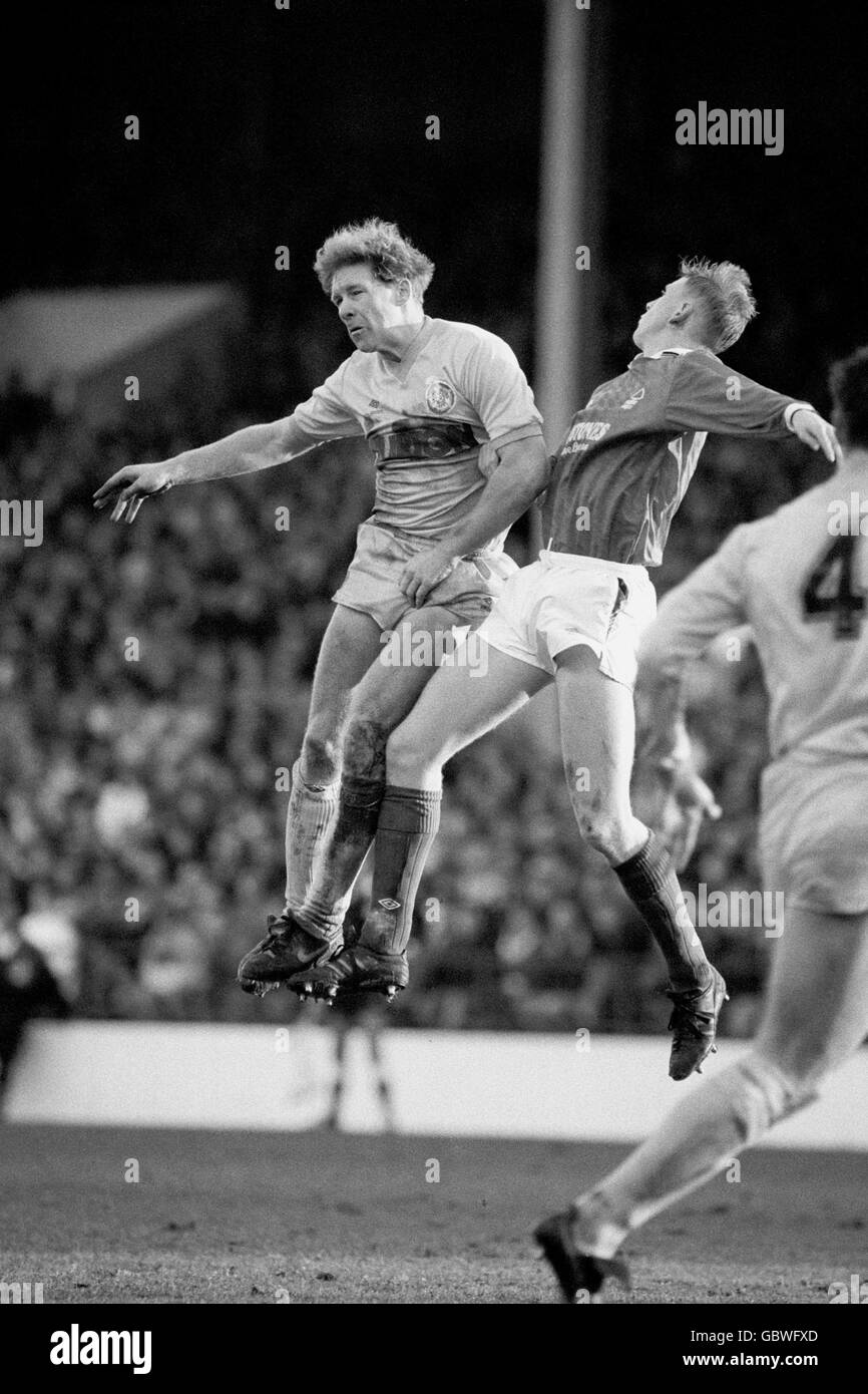 Football utd jump action header leap 4th football hi-res stock ...
