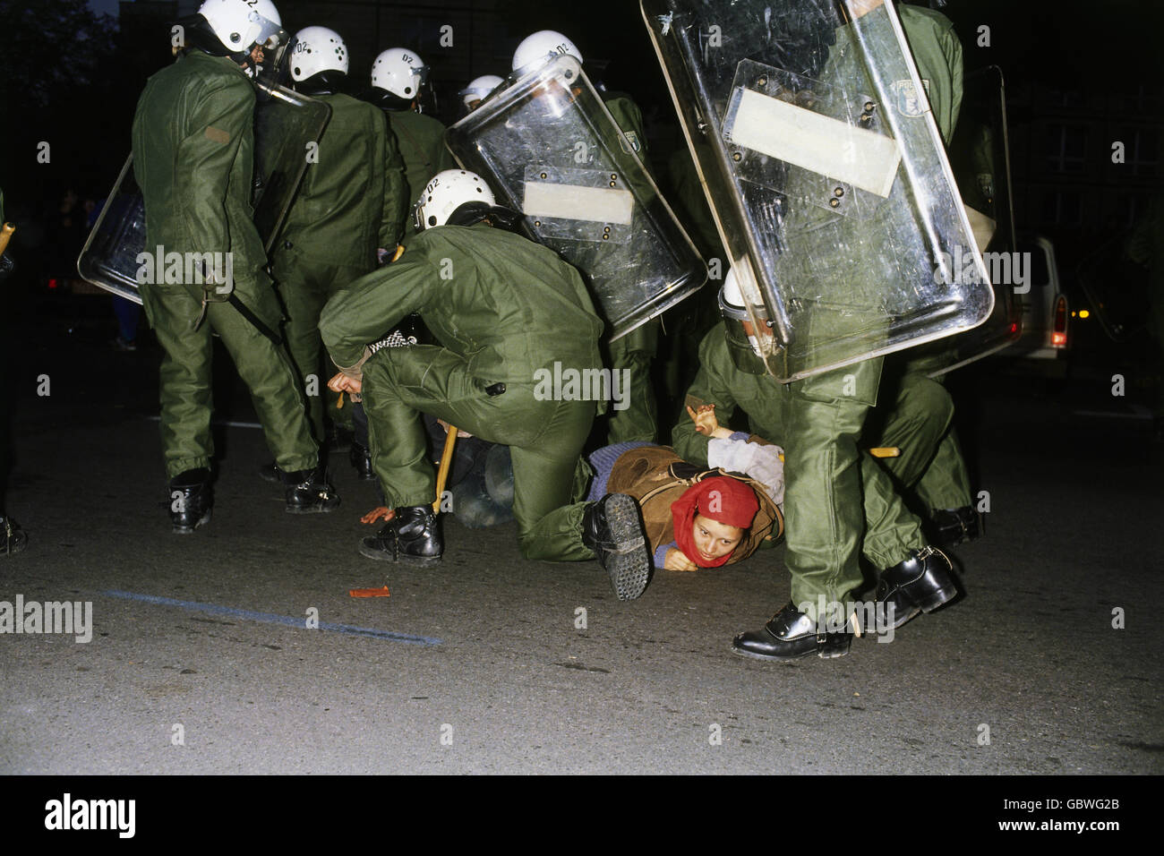 Germany berlin 1990 riots hi-res stock photography and images - Alamy