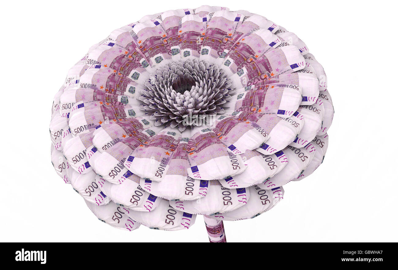 Flowers made of euro banknotes hi-res stock photography and images - Alamy