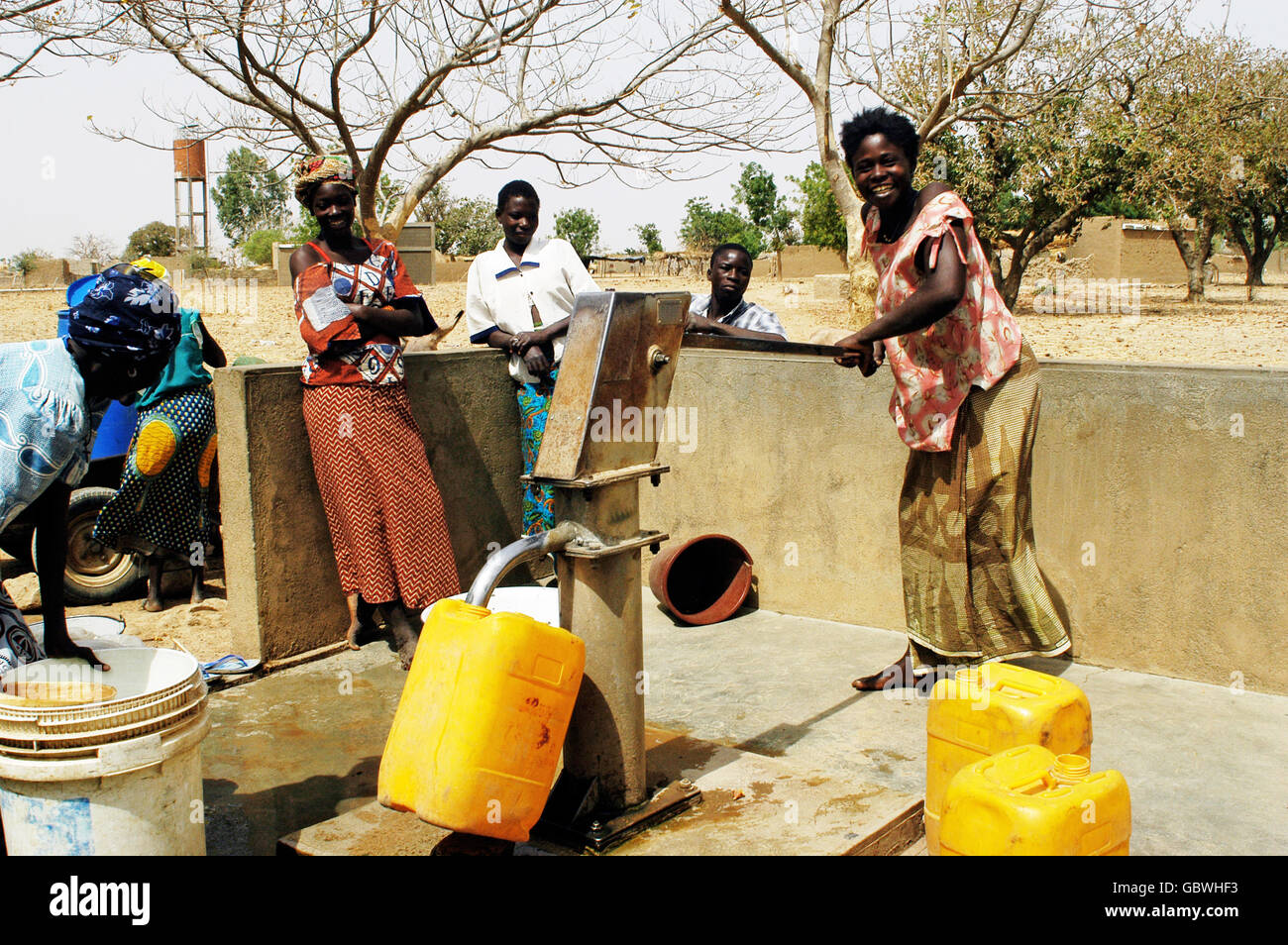 The well is the most important place of an African village, it is the ...