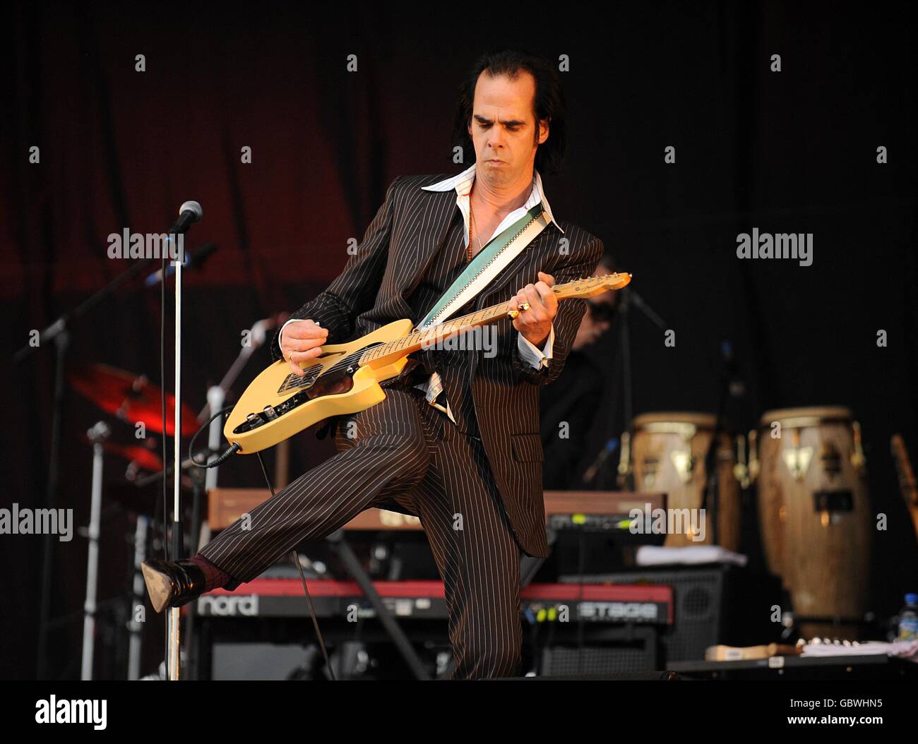 Nick Cave of Nick Cave and the Bad Seeds performing during the 2009 ...
