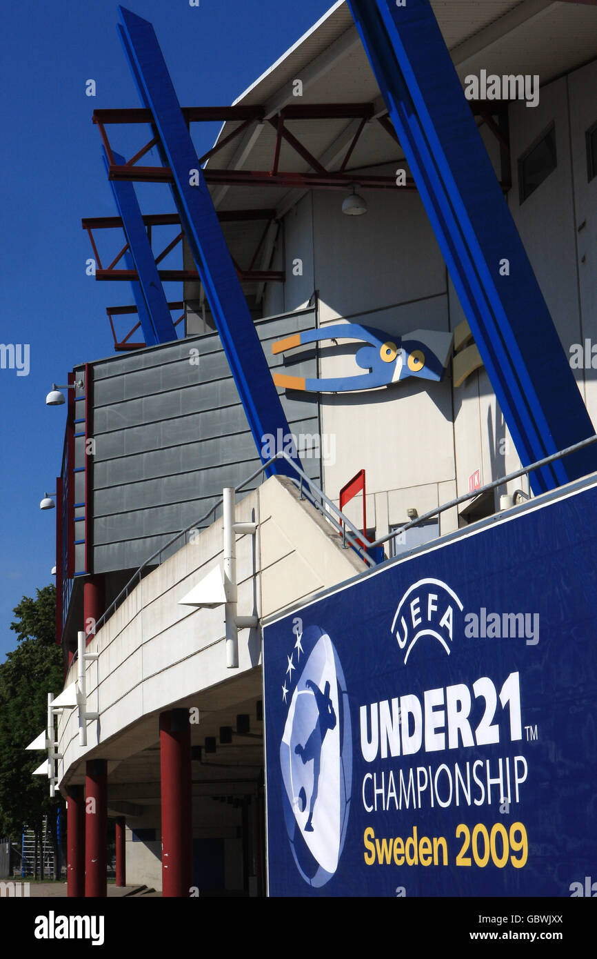 Signage Stock - Helsingborg - Sweden. General view of a UEFA Under 21 ...