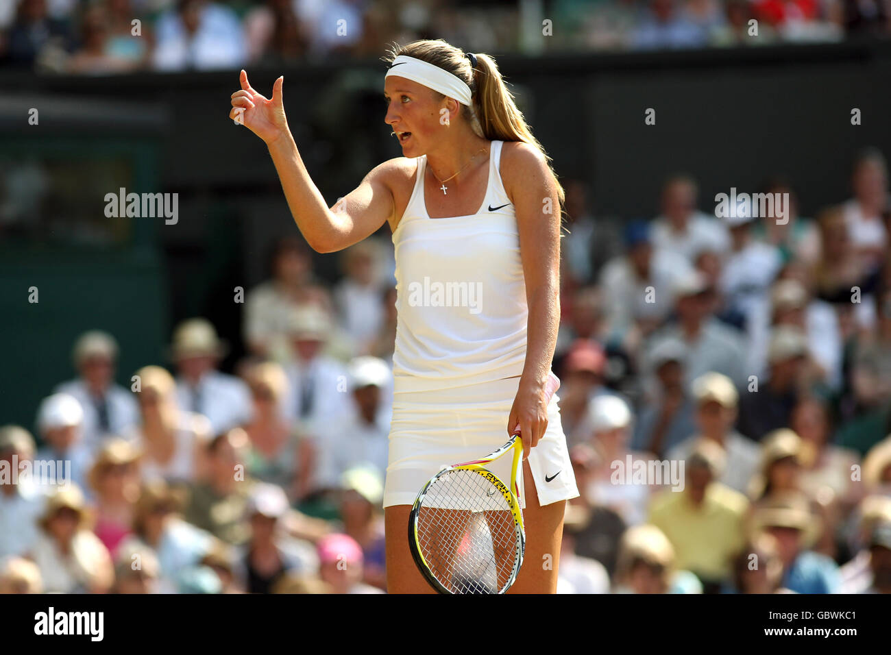 Belarus' Victoria Azarenka during the game against USA's Serena ...