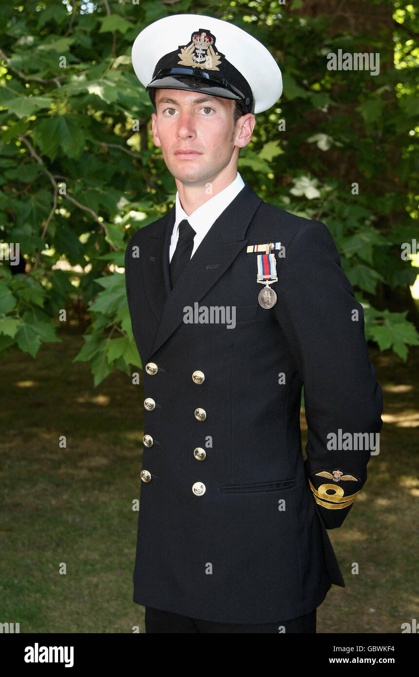 After a ceremony for royal navy helicopter pilots hi-res stock ...