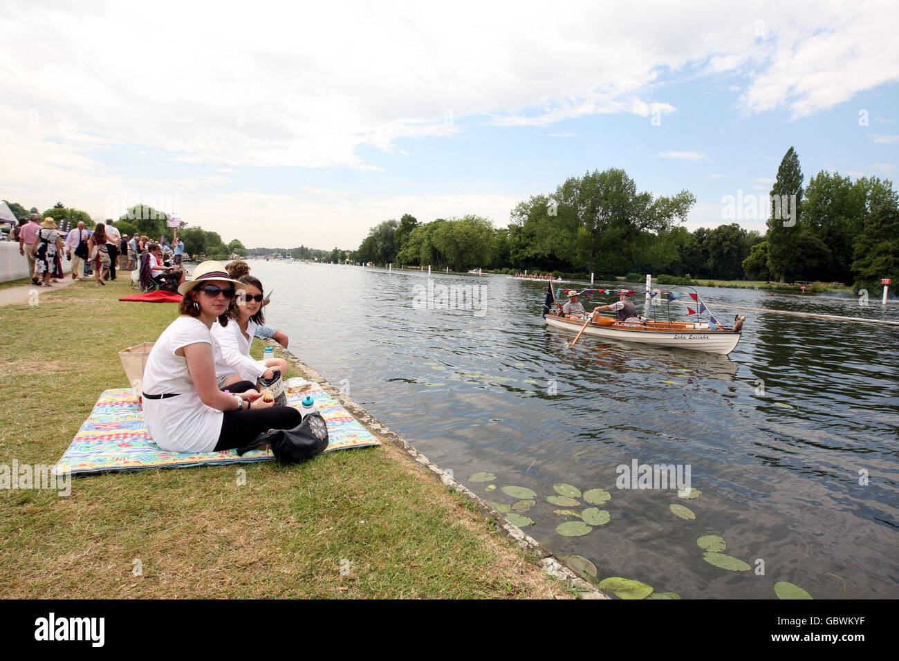 Henley Royal Regatta. Spectators at the first day of Henley Royal ...