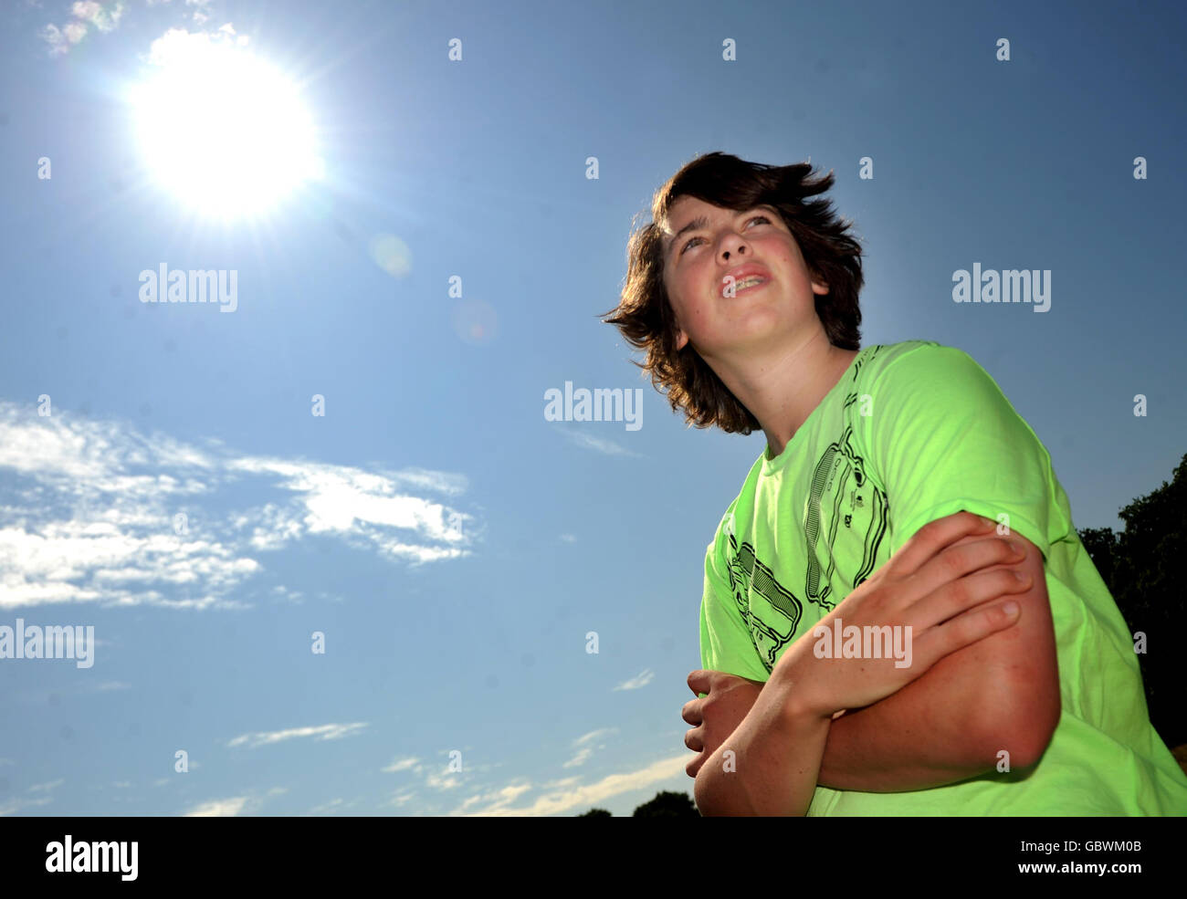 Teenage tennis star, James Doherty poses in Hyde Park, central London ...