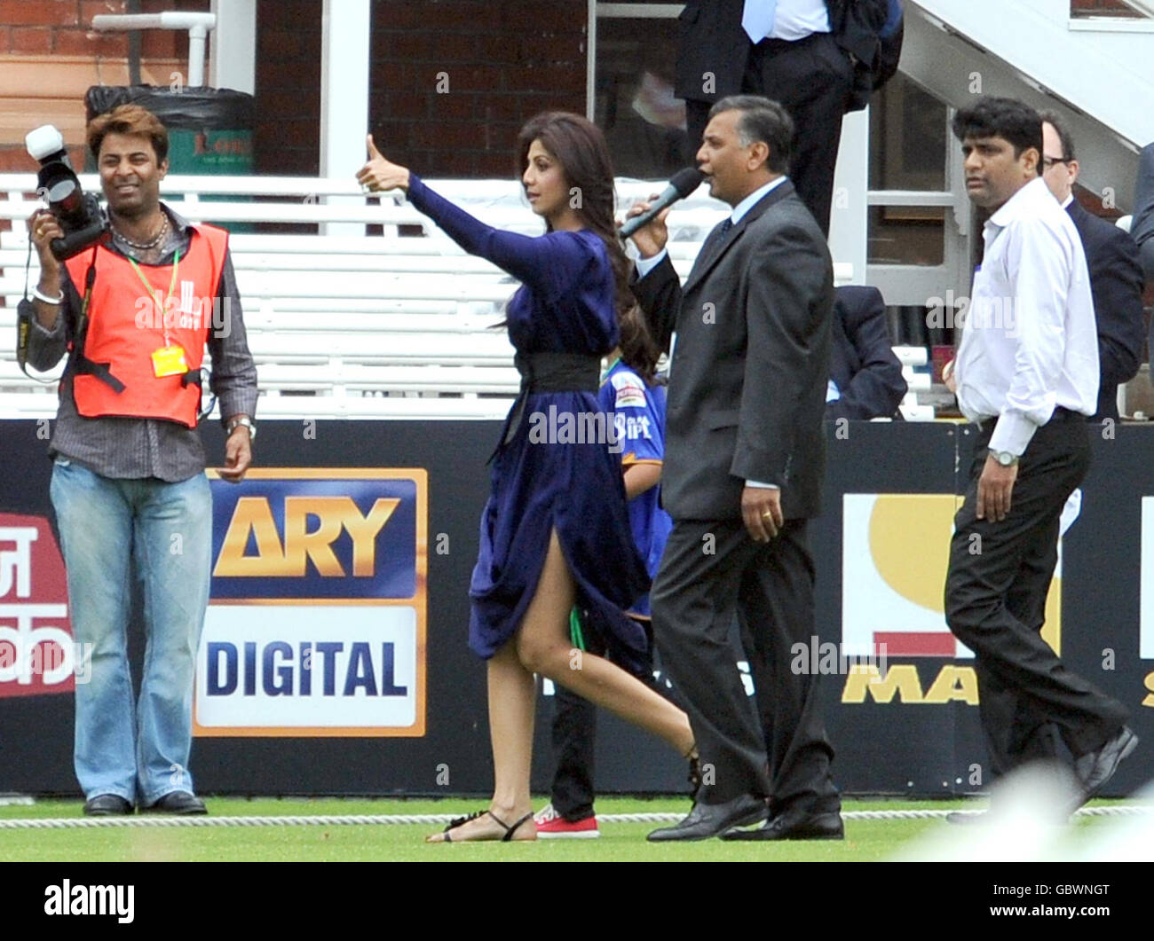 Shilpa Shetty is seen before the Twenty20 match at Lord's, London Stock ...