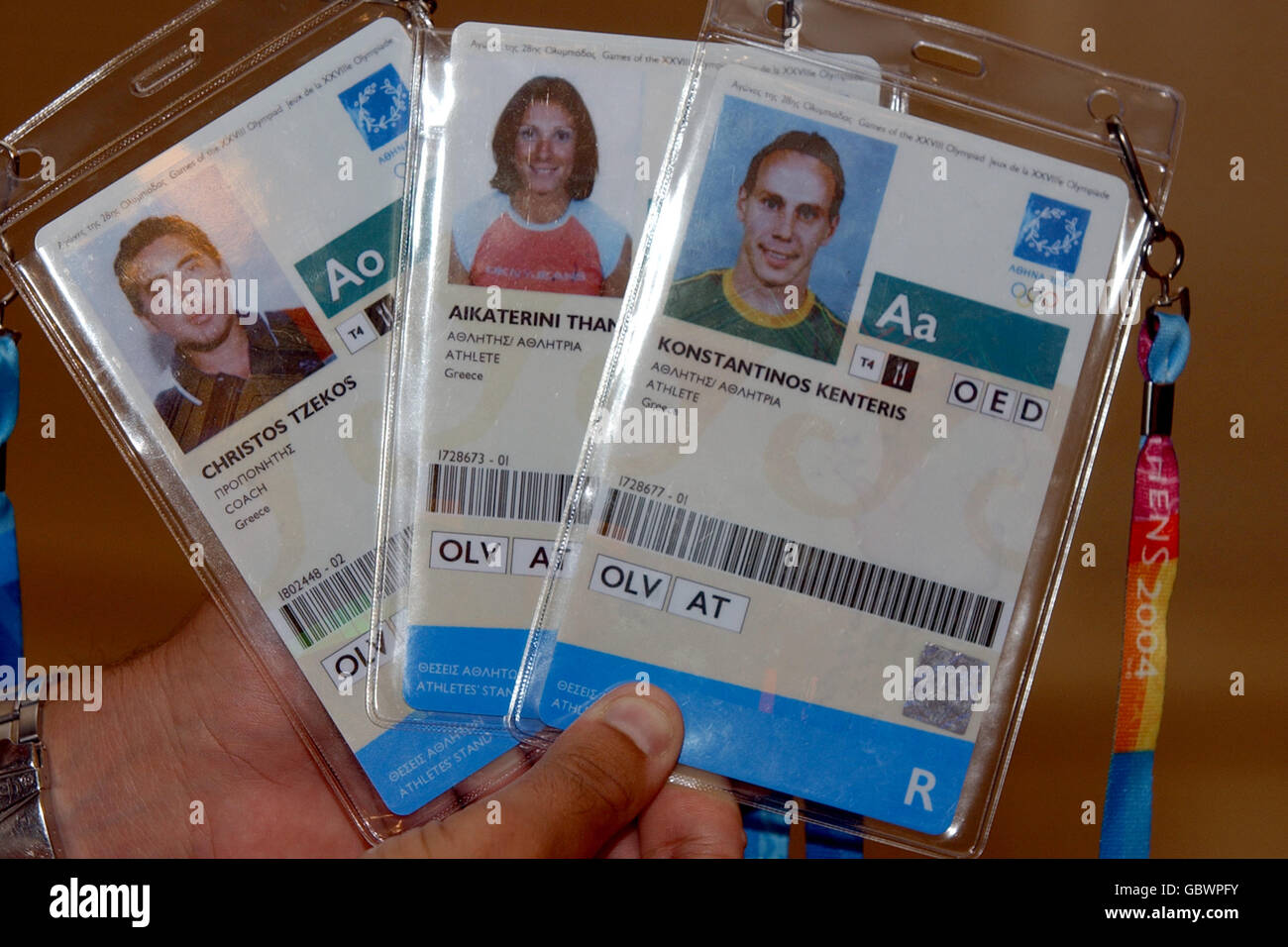 Athletics - Athens Olympic Games 2004. The accreditation of Greece's ...