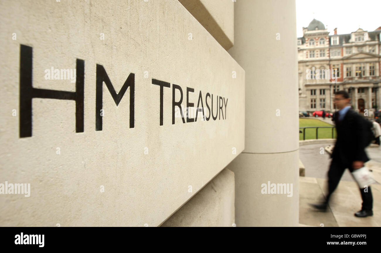 HM Treasury building Stock Photo - Alamy
