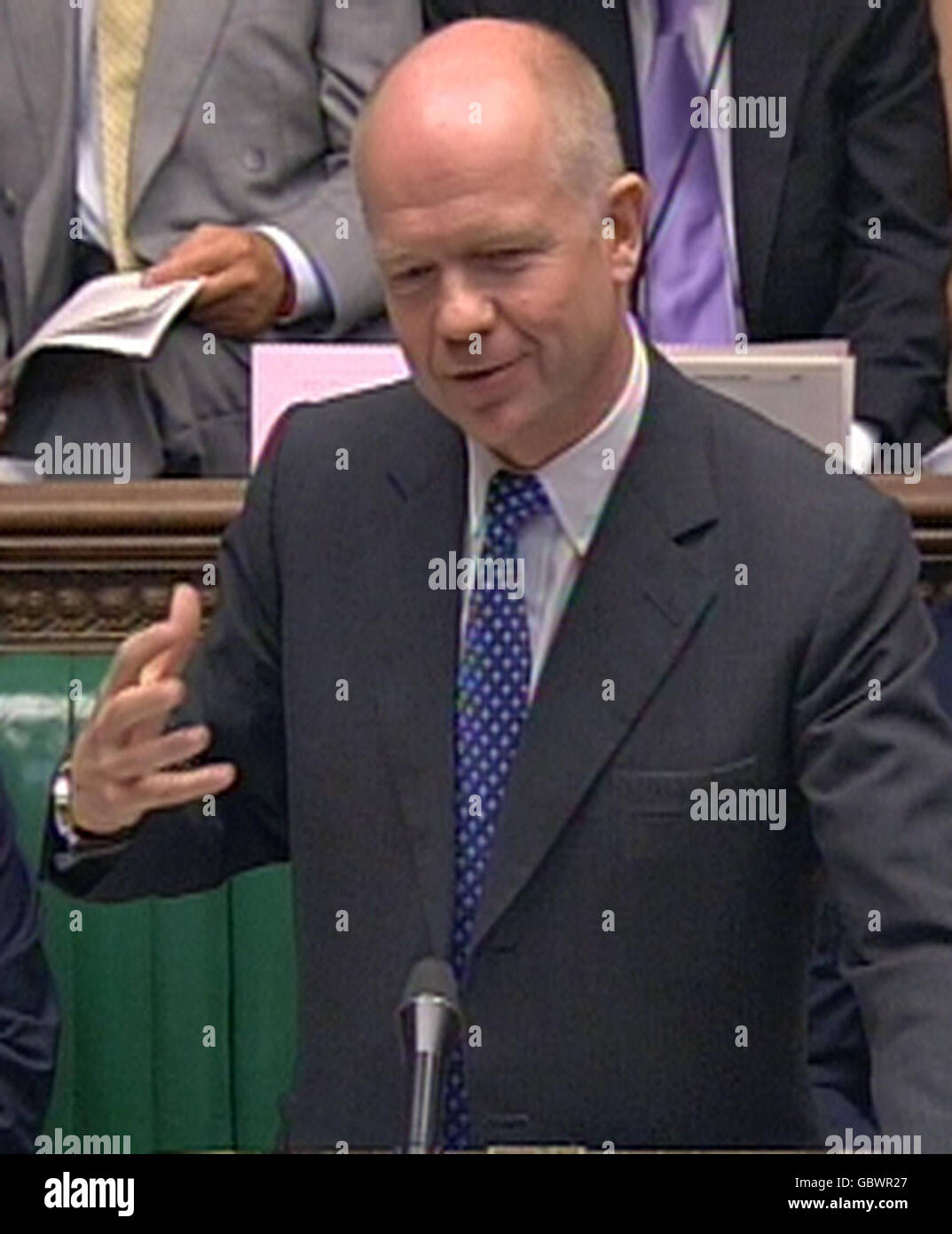 Shadow Foreign Secretary William Hague speaks during Prime Minister's ...
