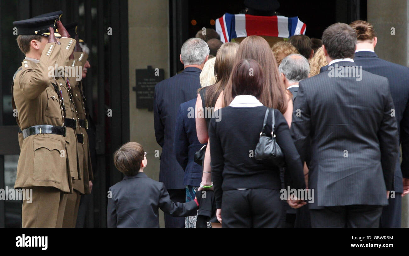 Major Sean Birchall funeral Stock Photo - Alamy