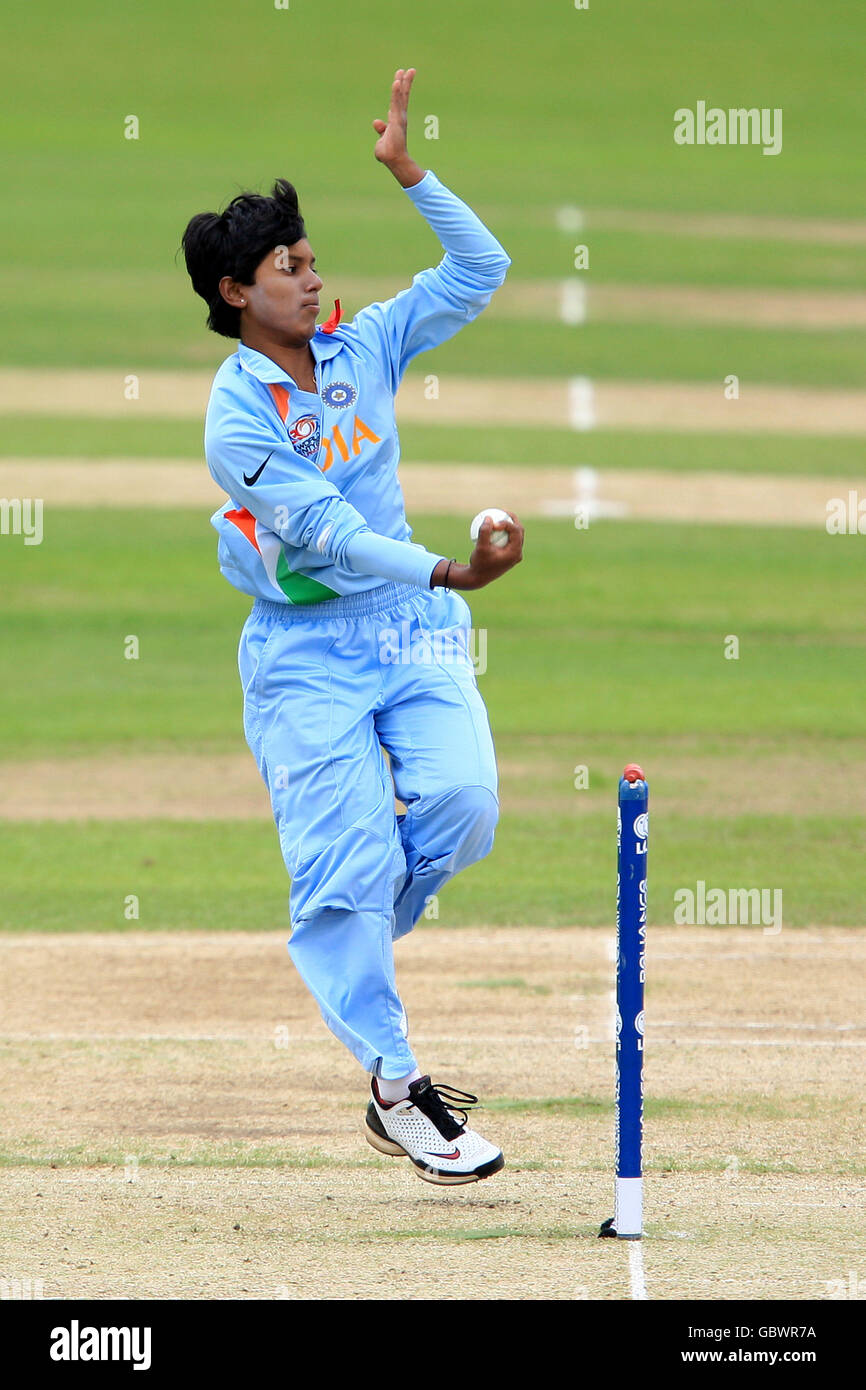 Indias poonam raut bowls against new zealand hi-res stock photography ...