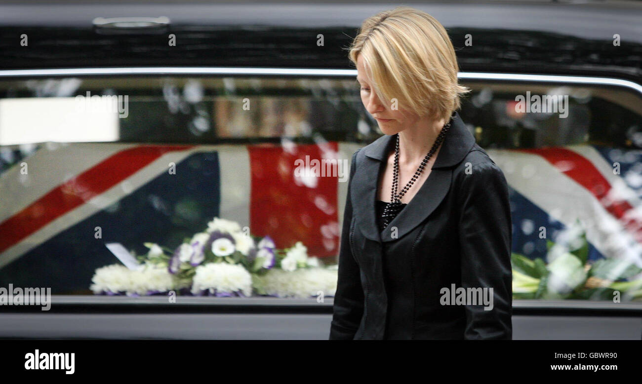 Widow of Major Sean Birchall of the 1st Battalion Welsh Guards, Joanna ...