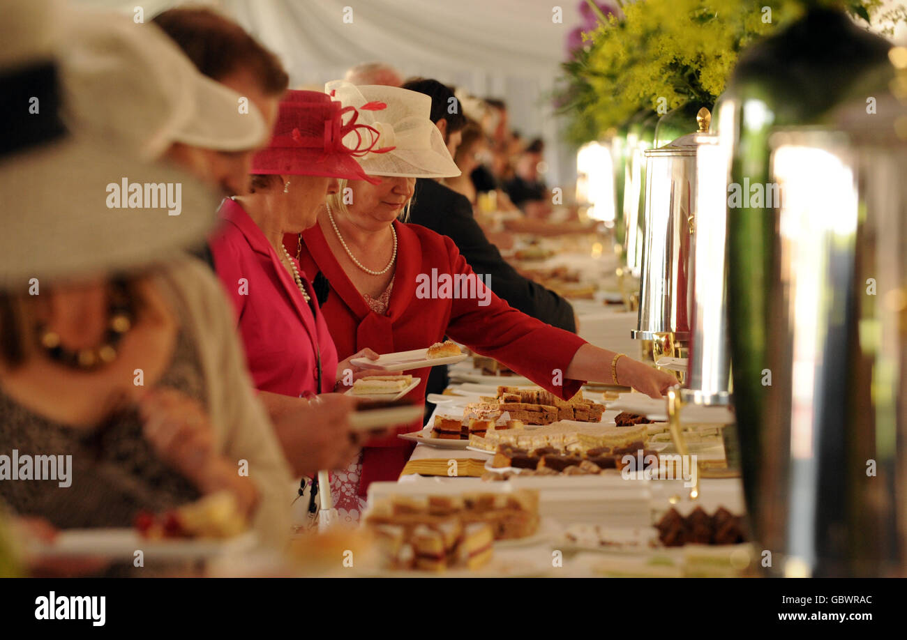 Guests at the first Royal Garden Party of the summer at Buckingham ...
