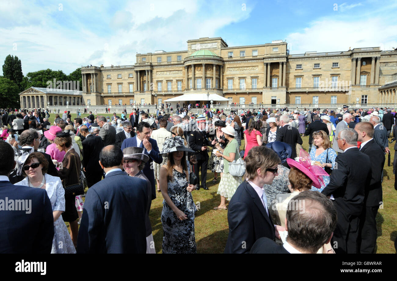 Guests at the first Royal Garden Party of the summer at Buckingham ...