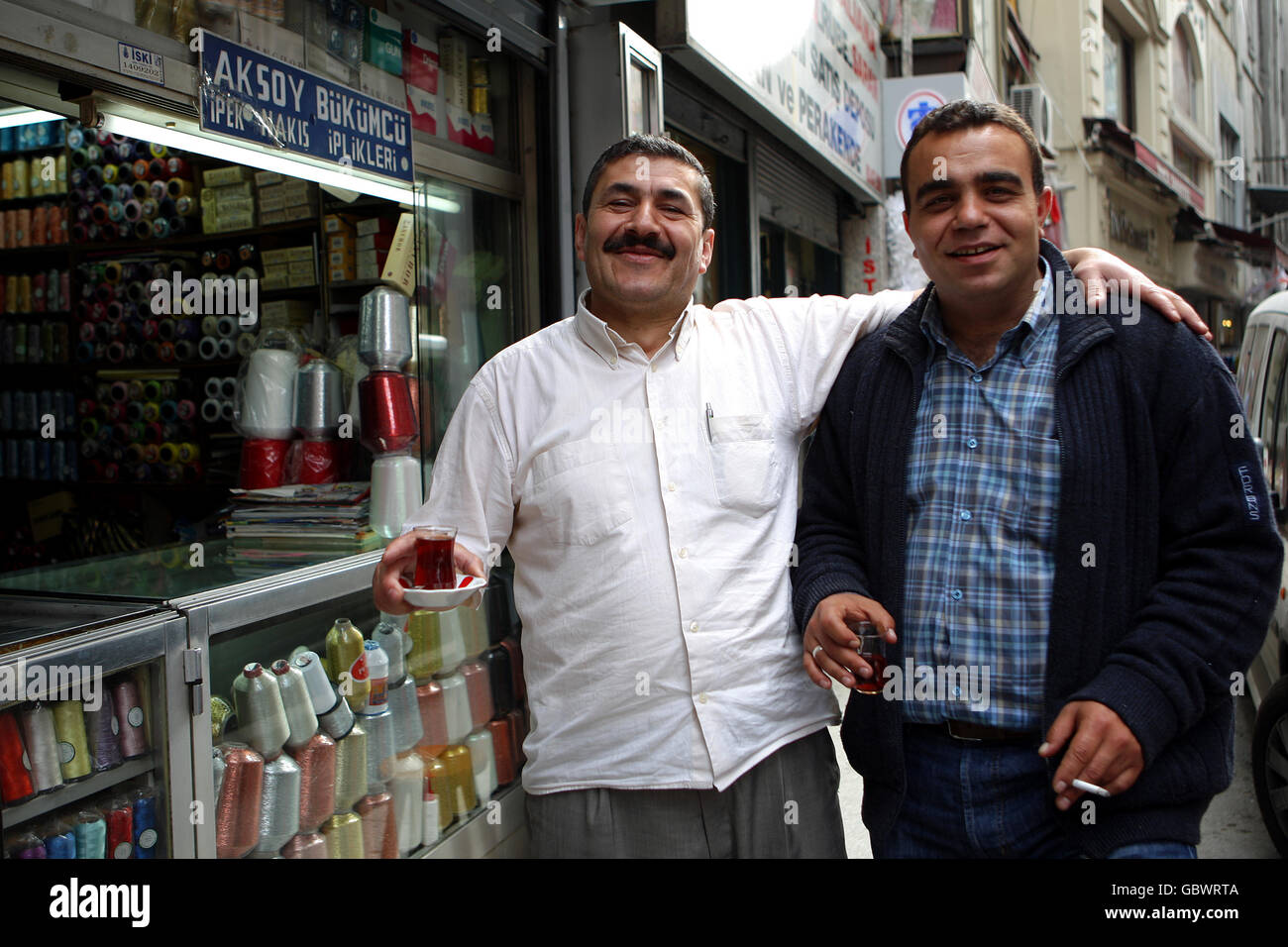 Travel Stock, Istanbul, Turkey. Men talk in the street in Istanbul ...