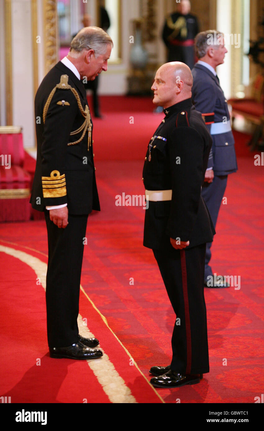SGT Billy Owen, 35, of 3 Para from Colchester receives his the Queens ...