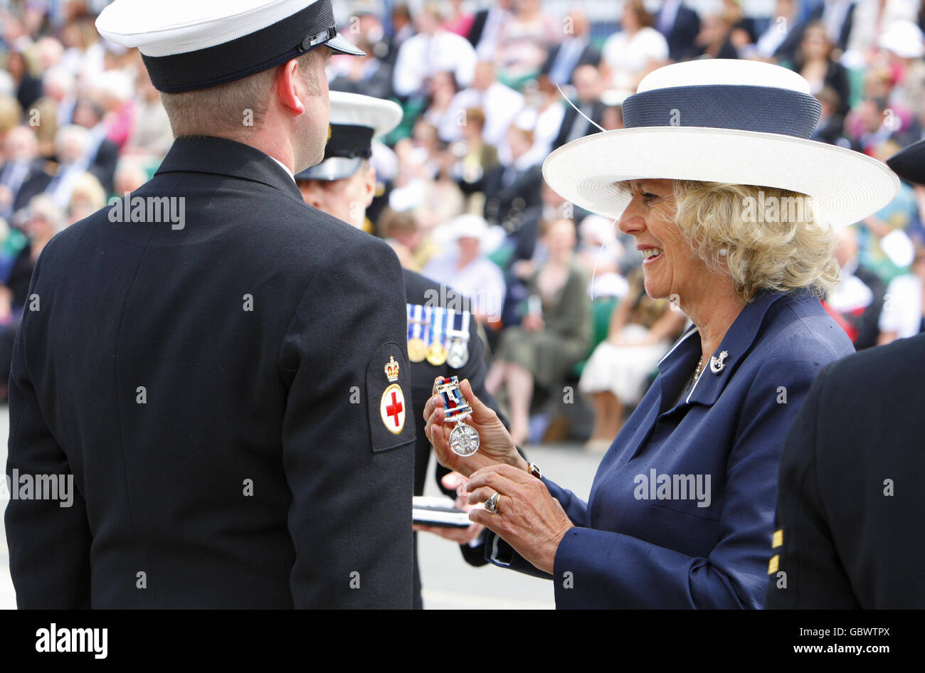 The Duchess of Cornwall in her role as Commodore in Chief, Royal Naval ...