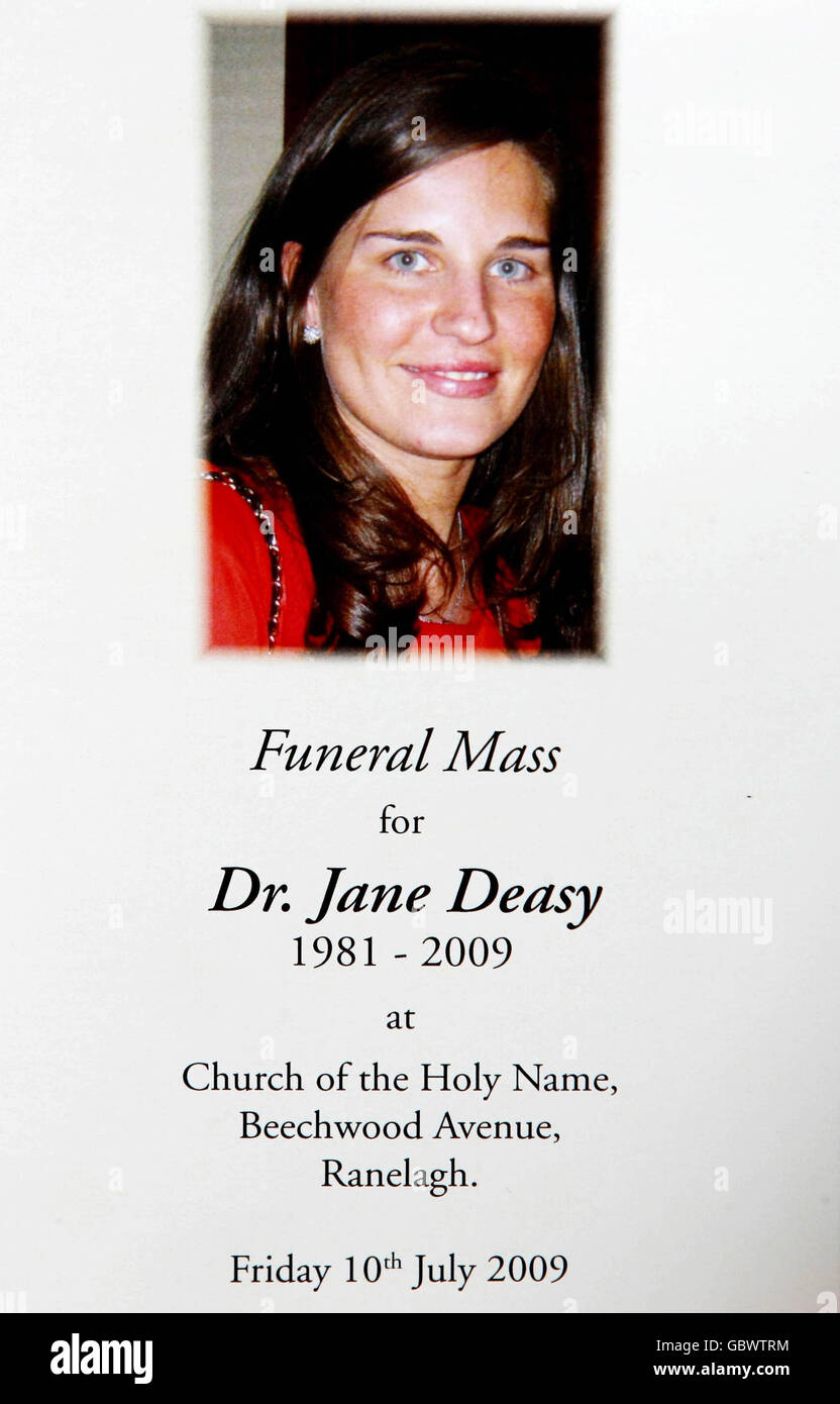 Mourners arrive funeral dr jane deasy hi-res stock photography and ...