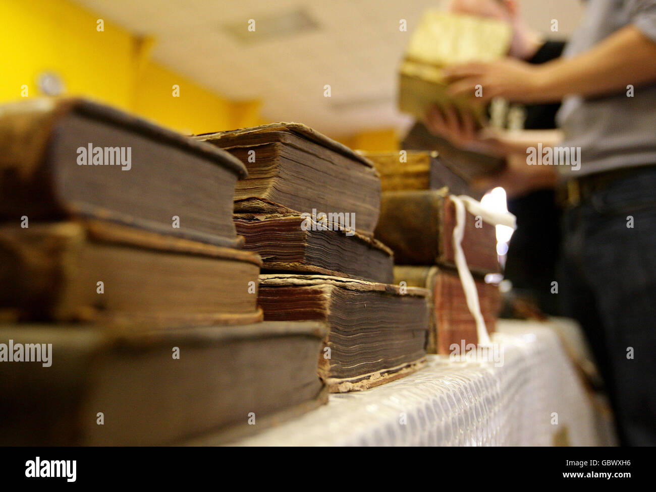 St Mary's Church library removal Stock Photo - Alamy