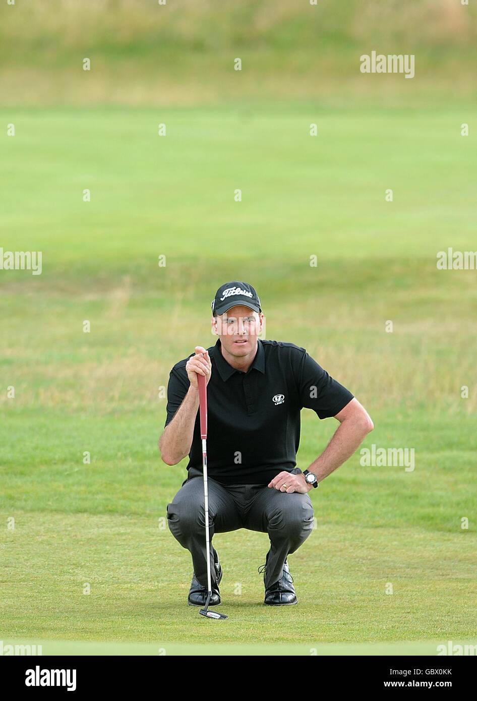 New Zealand's David Smail in action during the first day of the Open ...
