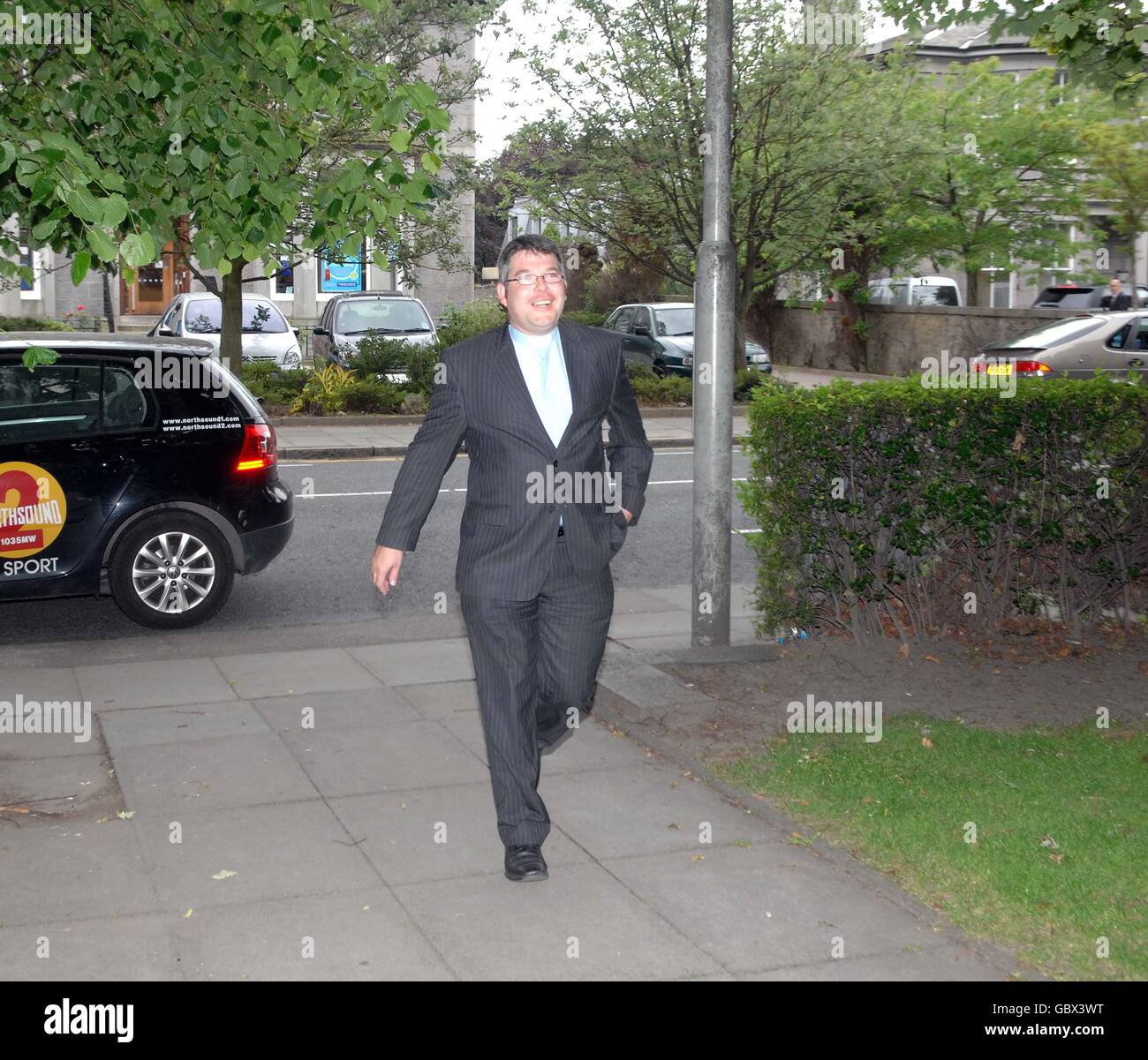Gay minister Reverend Scott Rennie arrives at Queen's Cross Church ...