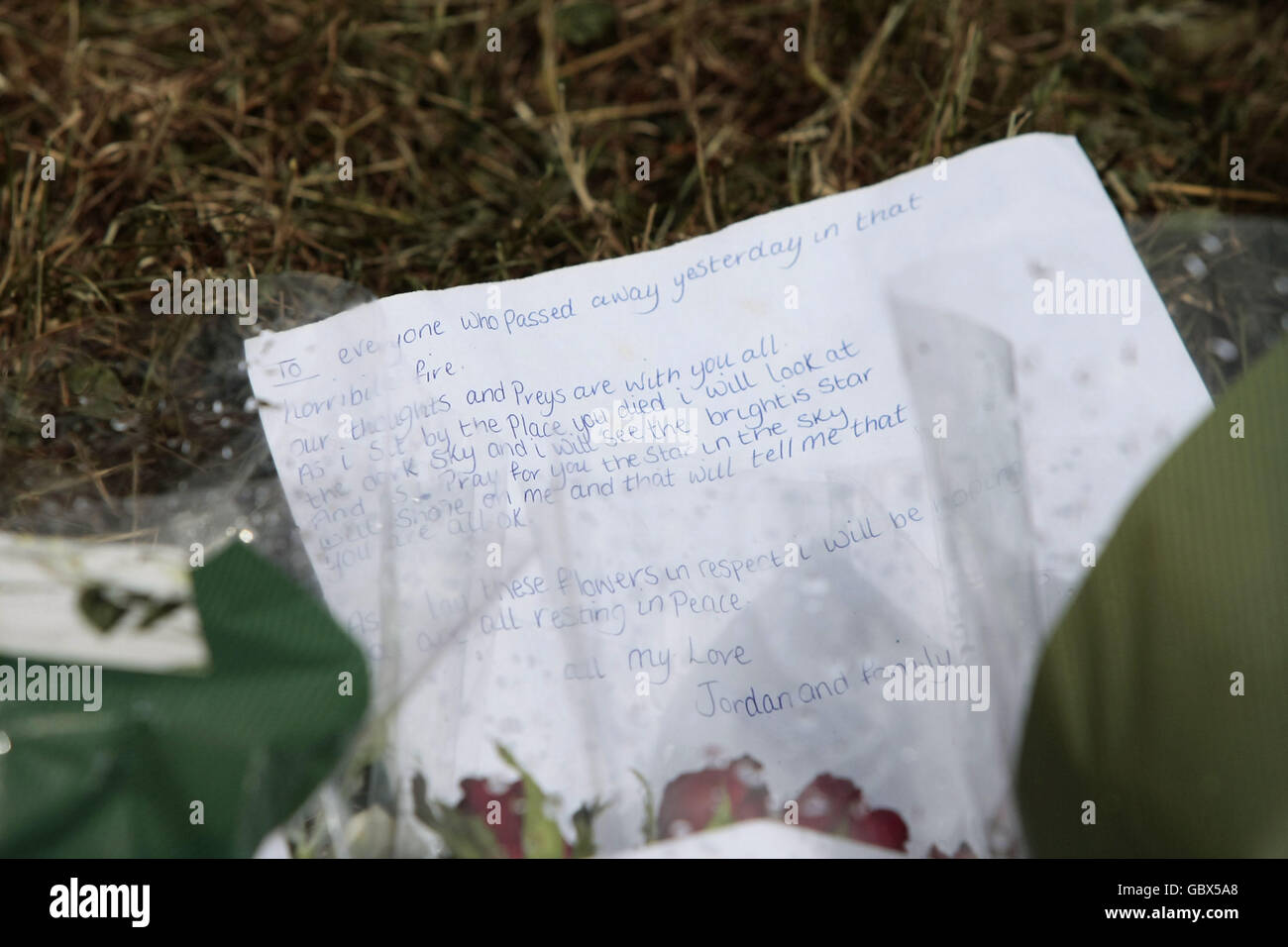 Tower block fire Stock Photo - Alamy