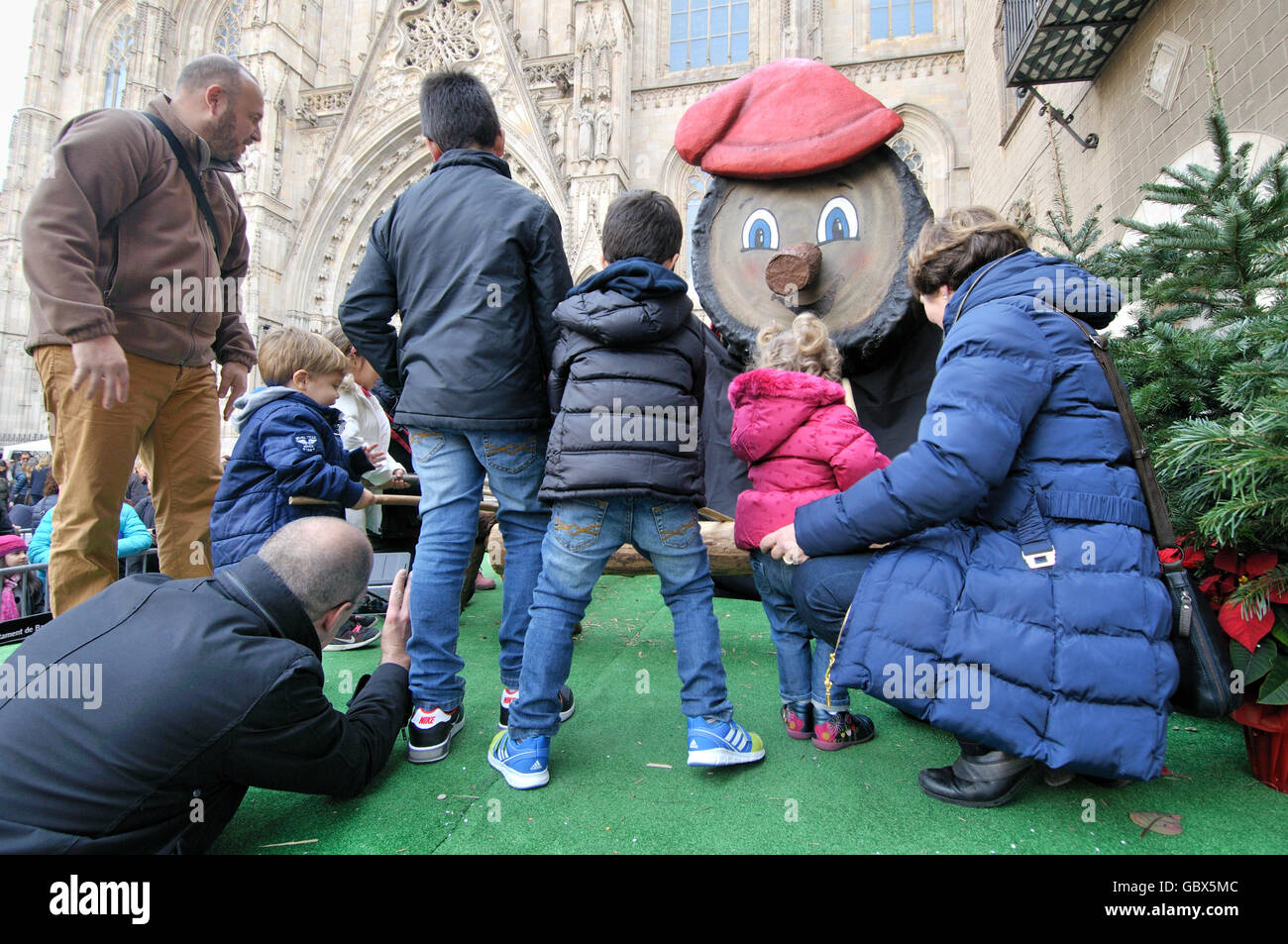 Tió de Nadal, Christmas Log, Barcelona, Catalonia. Spain Stock Photo ...