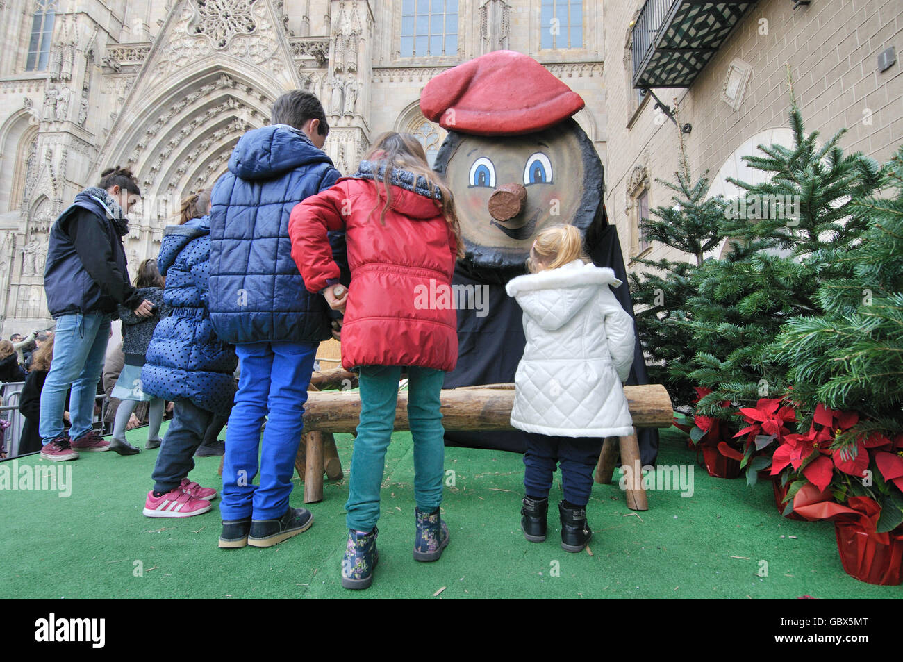 Tió de Nadal, Christmas Log, Barcelona, Catalonia. Spain Stock Photo ...