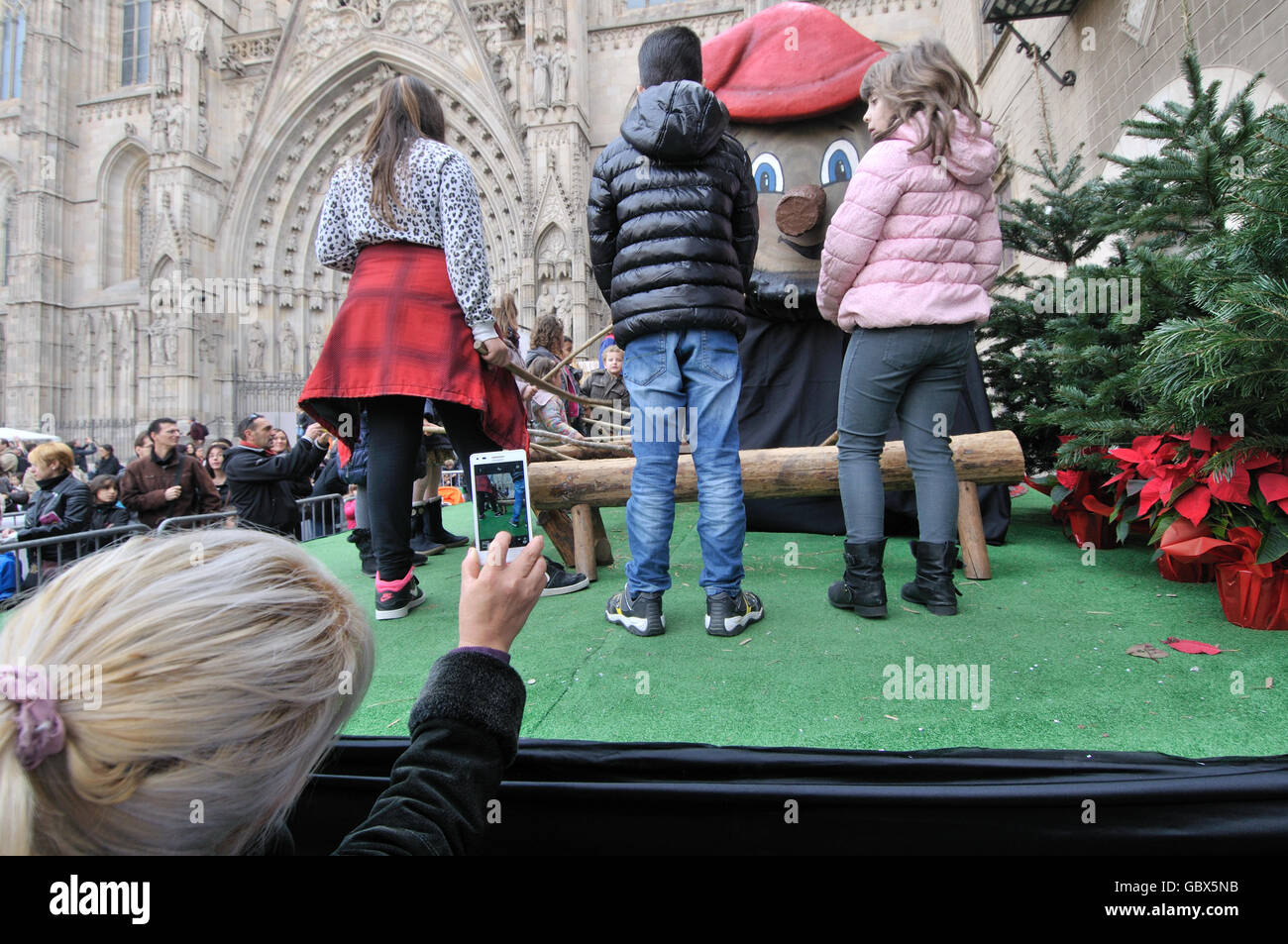 Tió de Nadal, Christmas Log, Barcelona, Catalonia. Spain Stock Photo ...