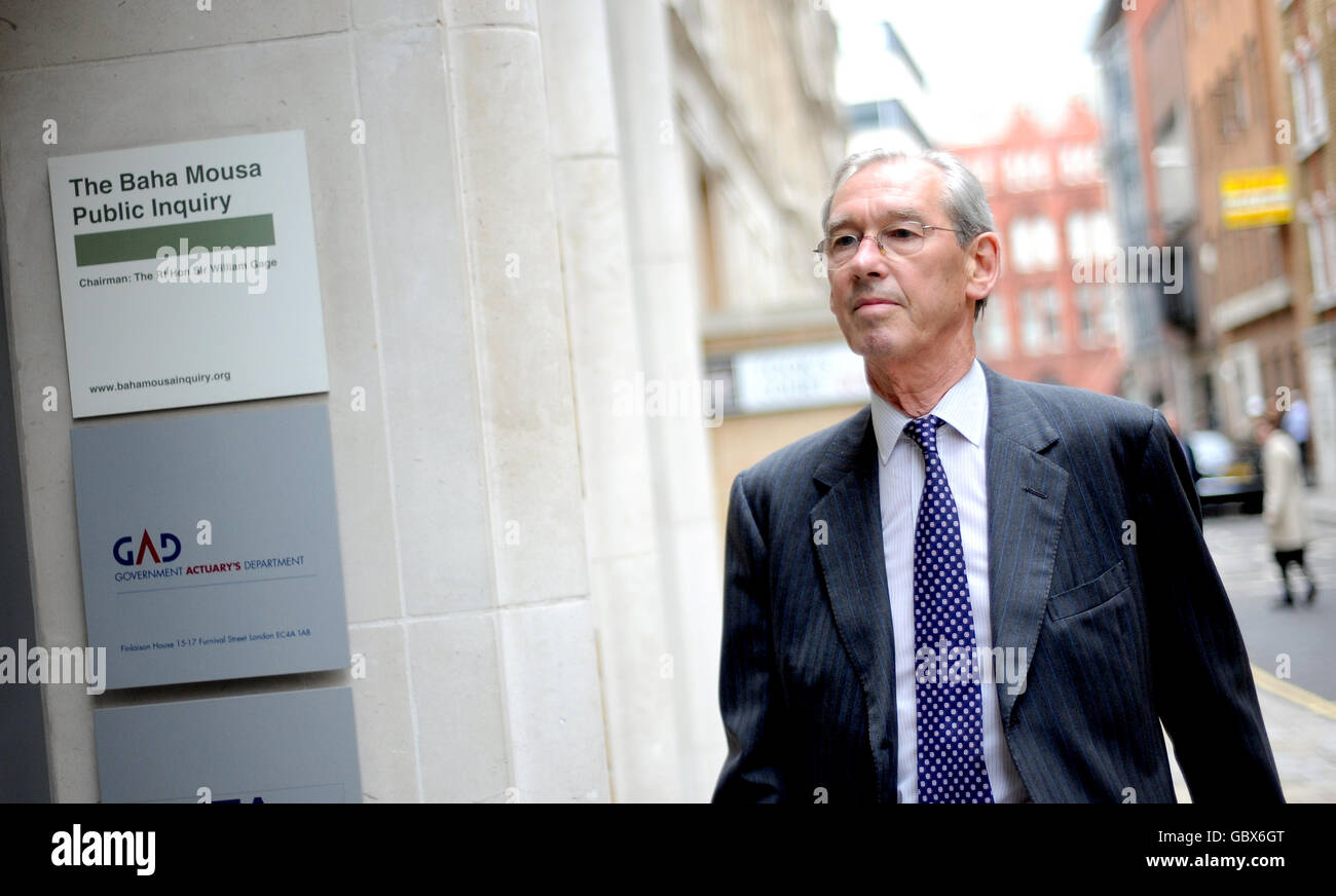 Baha Mousa inquiry Stock Photo - Alamy