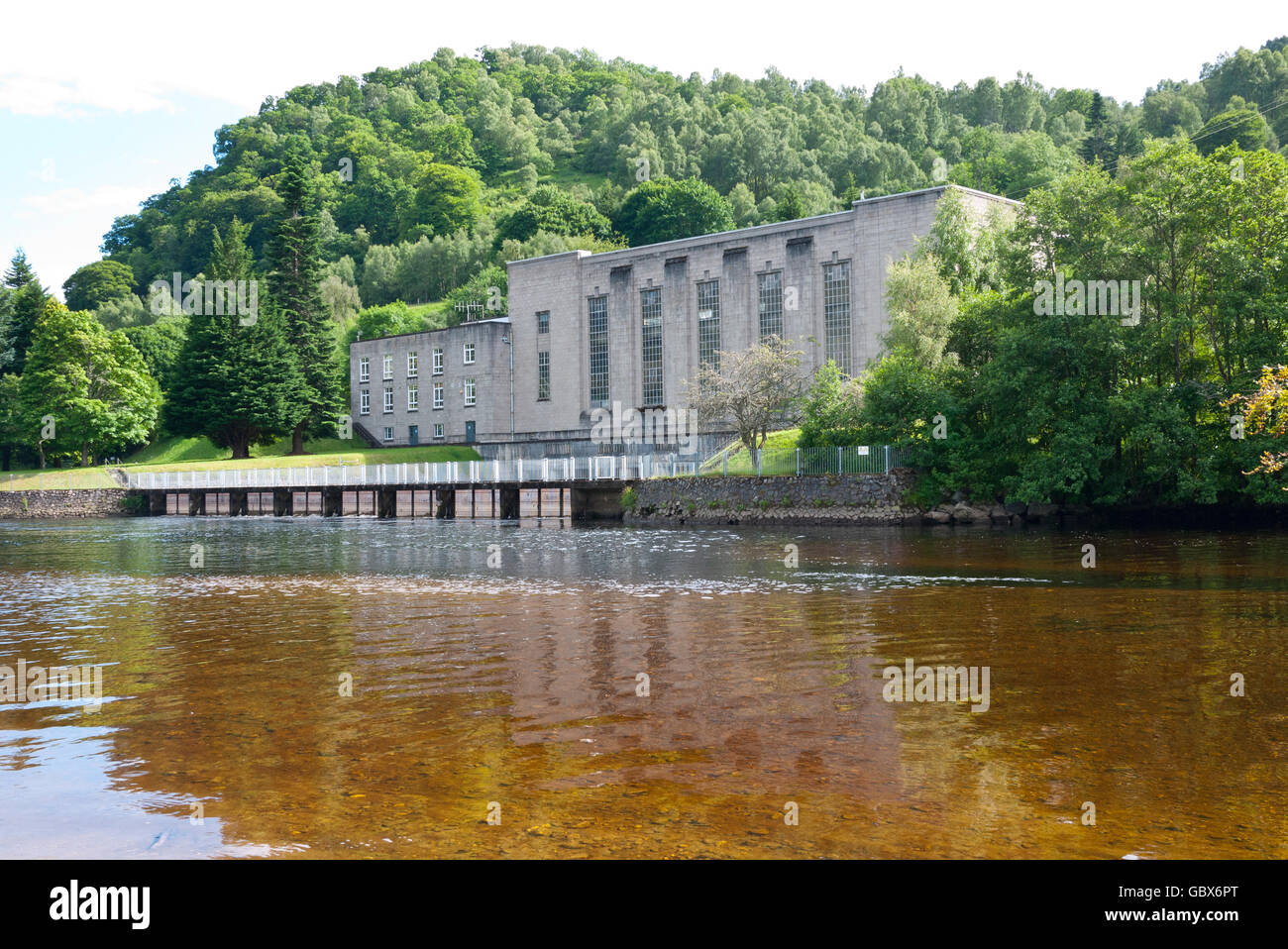 Clunie Hydro-Electric power station on the River Tummel, Pitlochry ...