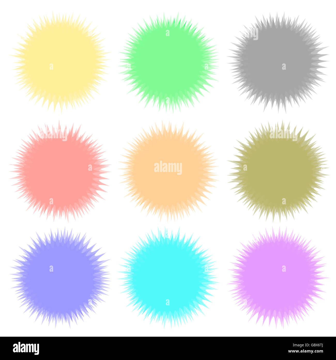 Round Colored Banners Stock Photo - Alamy