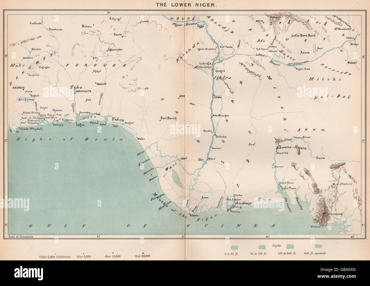 Nigeria map antique hi-res stock photography and images - Alamy