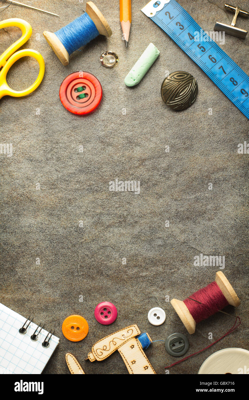 Sewing background hi-res stock photography and images - Alamy