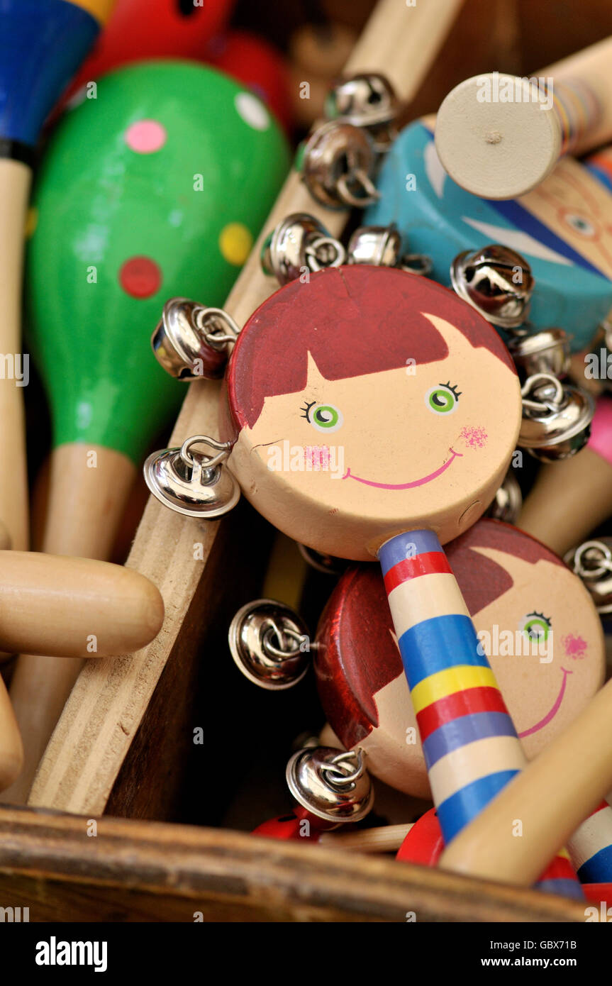 Wood toys. Barcelona, Catalonia, Spain Stock Photo - Alamy