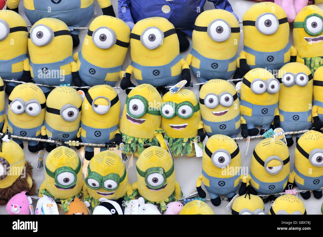 Minions dolls for sale. Barcelona, Catalonia, Spain Stock Photo - Alamy
