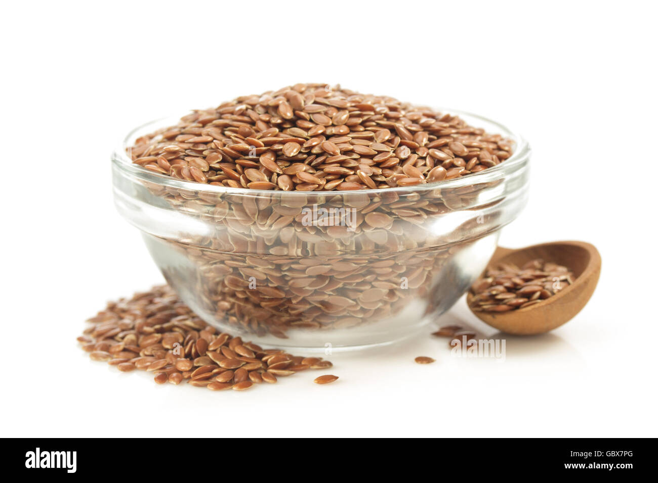 flax seeds isolated on white background Stock Photo - Alamy