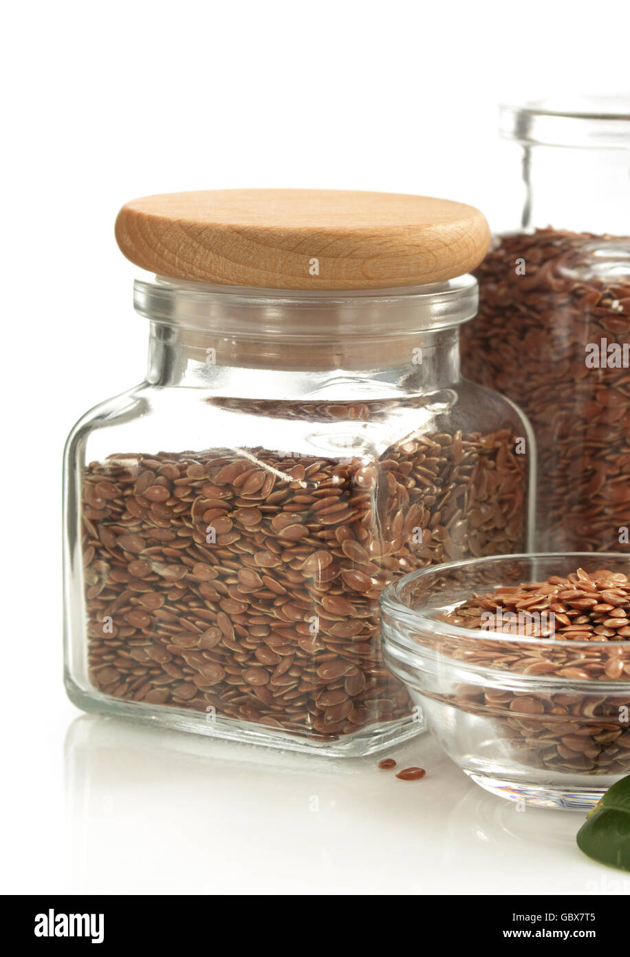 flax seeds isolated on white background Stock Photo - Alamy