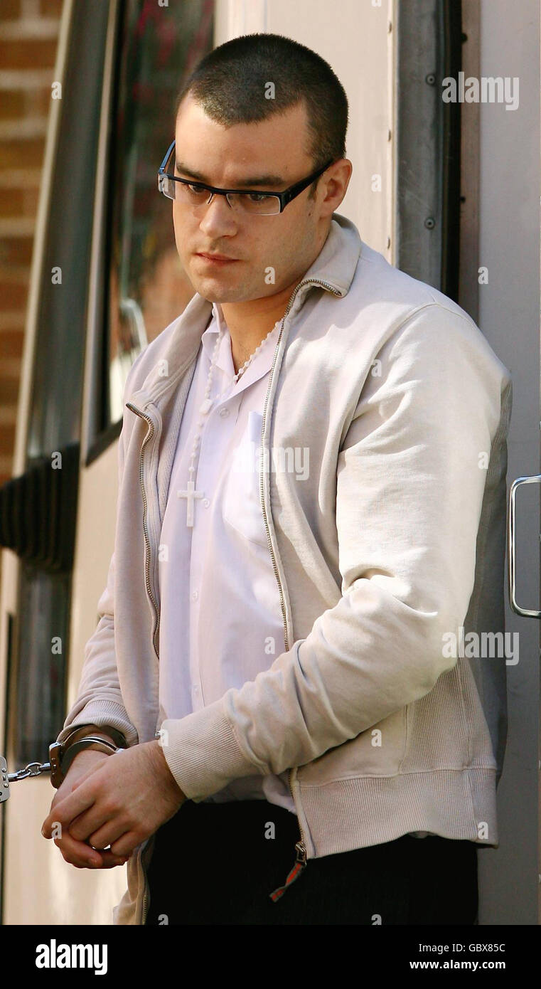 Adam gall arrives at lewes crown court in lewes hi-res stock ...