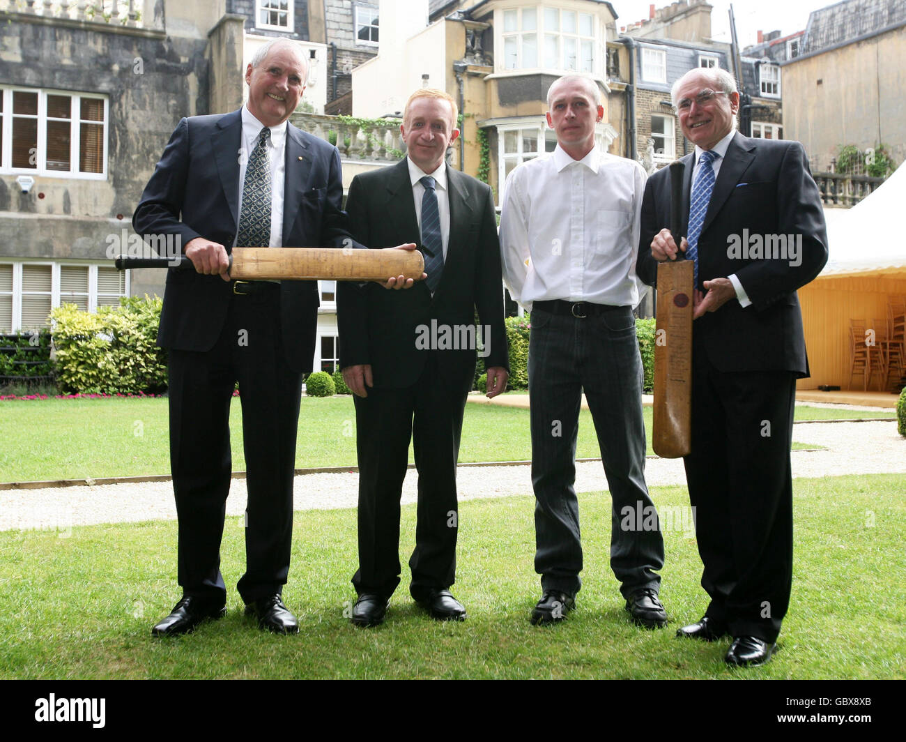 Former Australian Prime Minister John Howard (right) and Michael Ball ...
