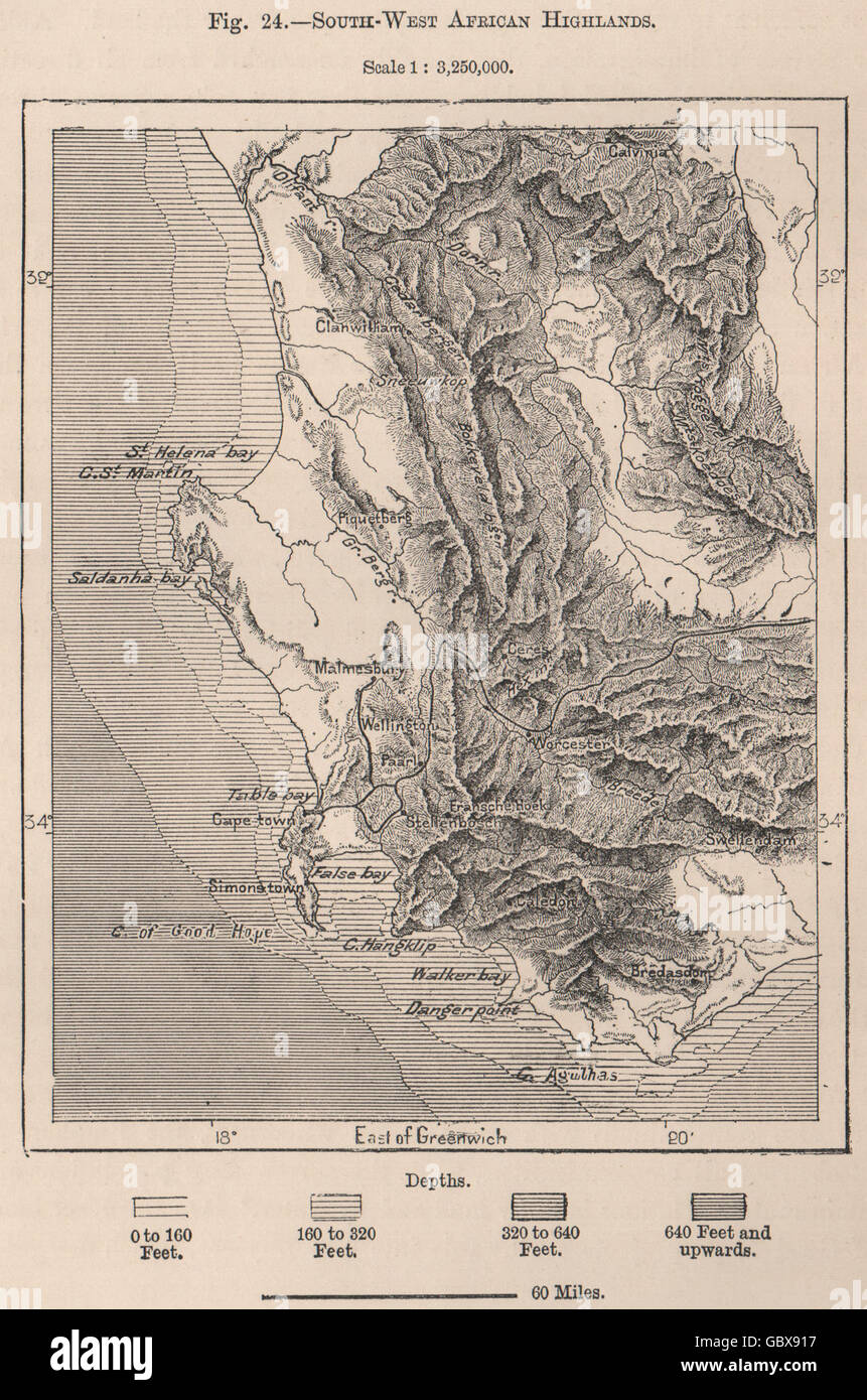 Africa Map Mountain Ranges