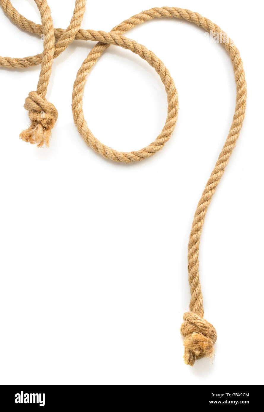 ship rope isolated on white background Stock Photo - Alamy