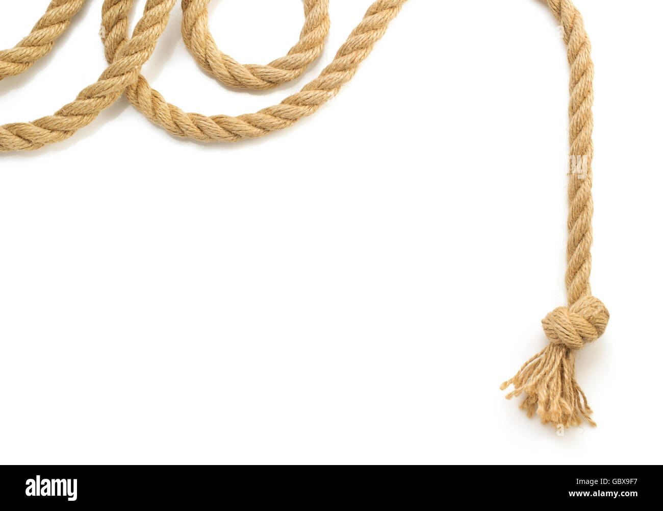 ship rope isolated on white background Stock Photo - Alamy