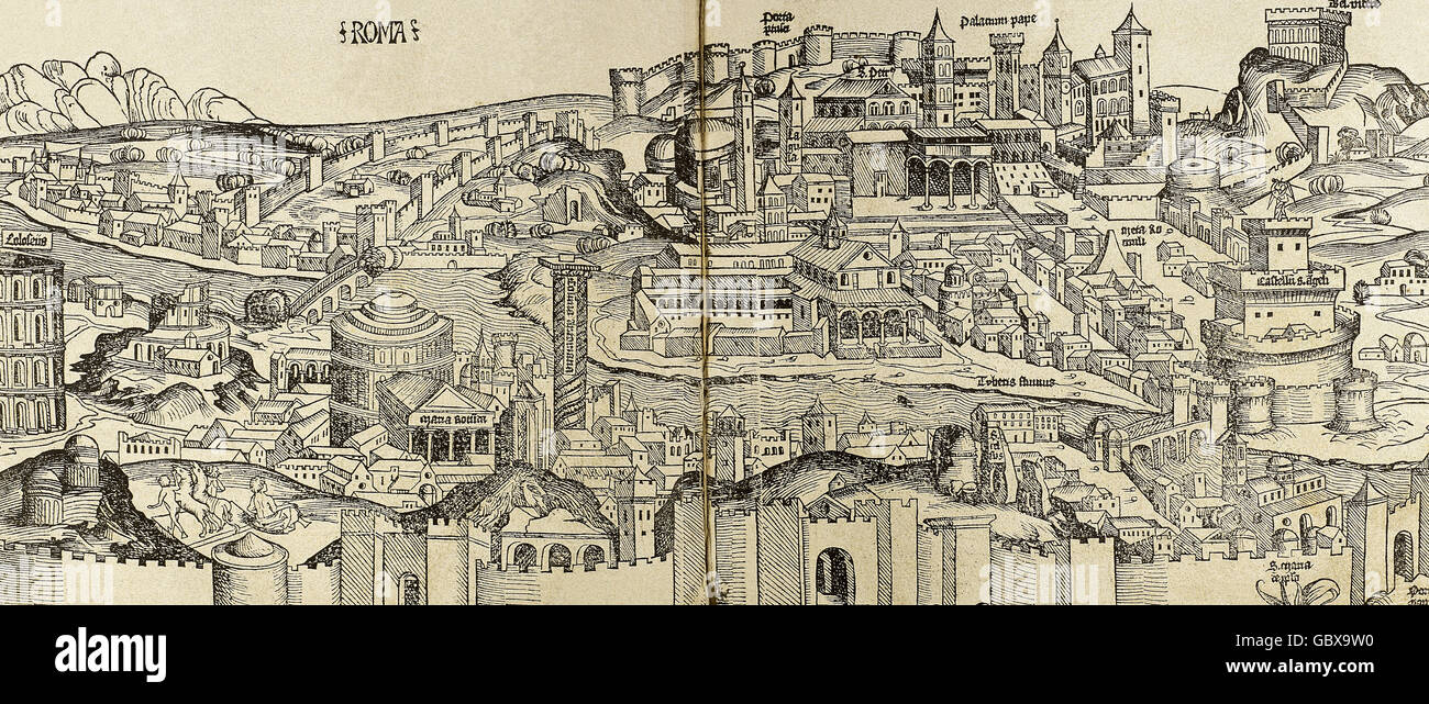 Rome engraving 16th century hi-res stock photography and images - Alamy