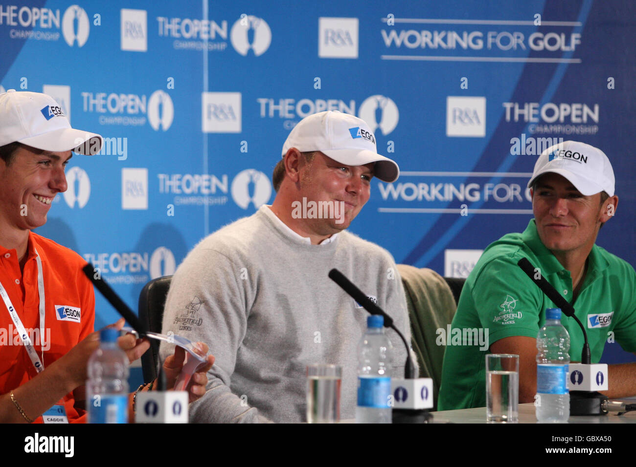Elliot lloyd saltman practice round turnberry golf club hi-res stock ...
