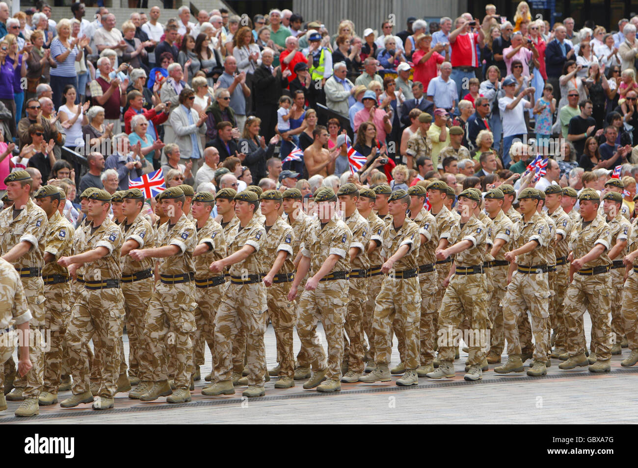 Princess of Wales' Royal Regiment parade in Portsmouth Stock Photo - Alamy